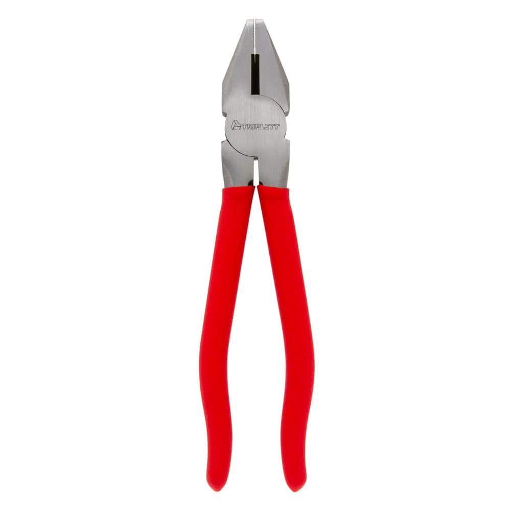 TRIPLETT 8 in. Linesman Pliers with Fish Tape Puller TT-270 - The Home ...