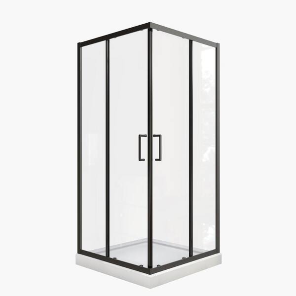 ES-DIY 36 in. W. x 36 in. D x 72 in. H Neo Angle Pivot Frameless Corner Shower Enclosure in ...