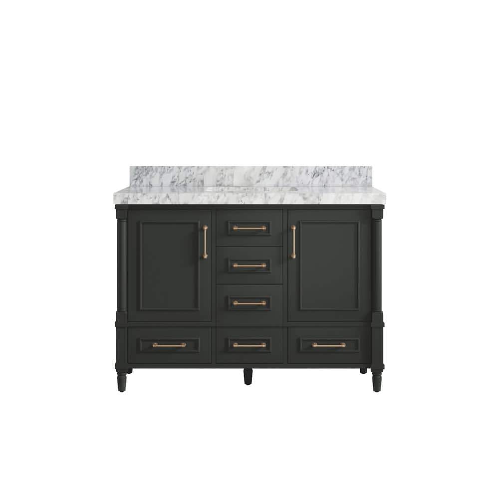 Willow Collections Hudson 48 in. Single Sink Freestanding Black Top ...