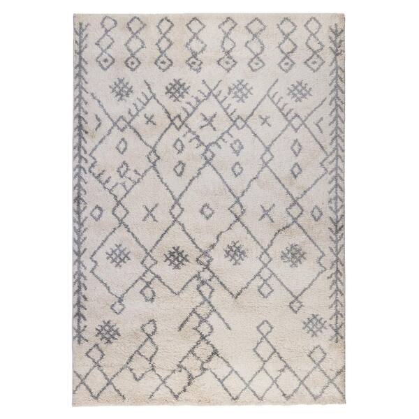 Amer Rugs Aspen 9 ft. X 12 ft. Ivory/Gray Geometric Area Rug ASP683116 ...