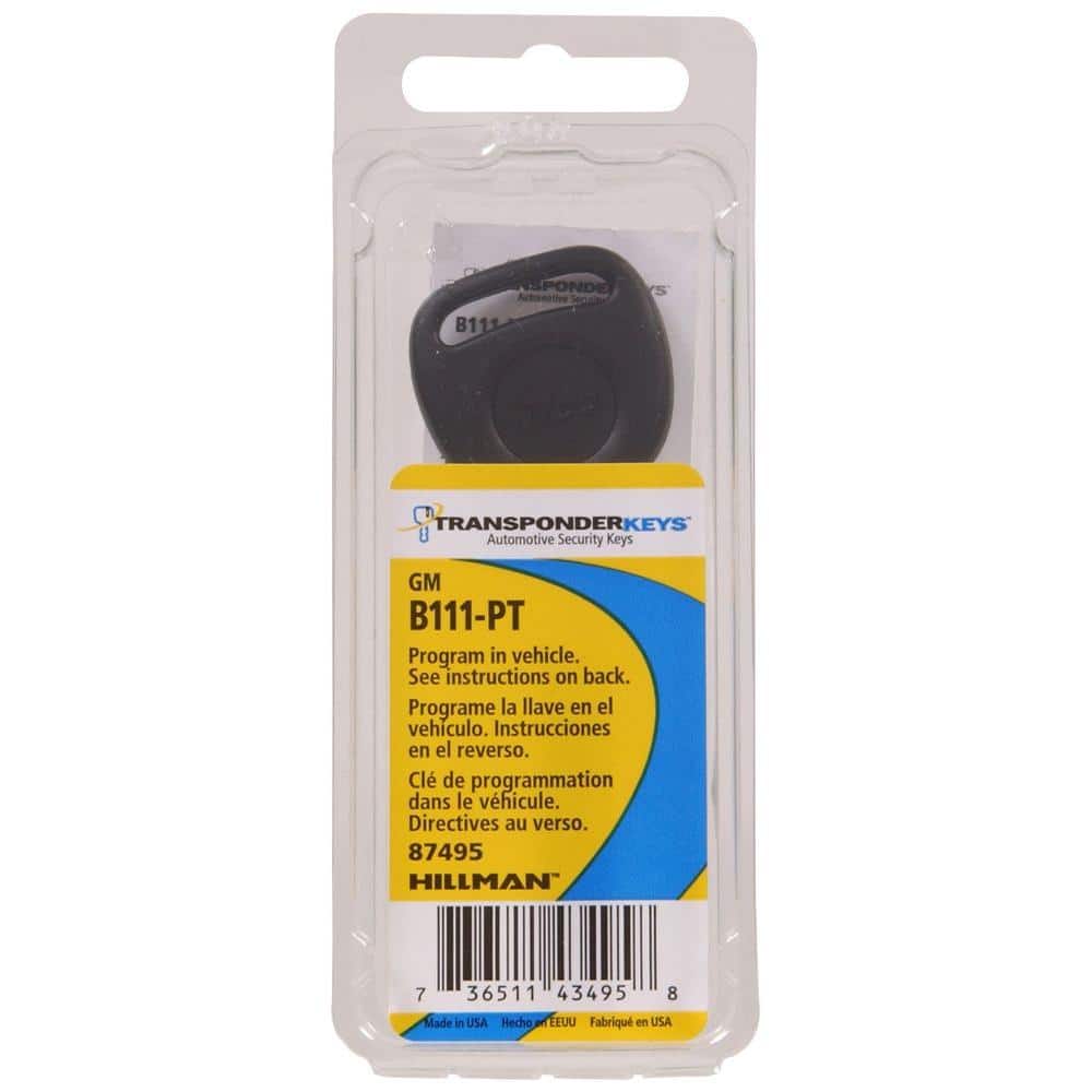 Hillman B-111PT General Motors Transponder Key Blank 87495 - The Home Depot