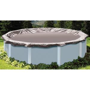 Swimline 15 ft. x 30 ft. Oval Blue Heavy-Duty Above Ground Winter ...