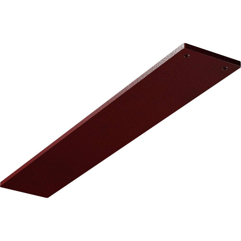 Ekena Millwork 3 in. x 0.25 in. x 18 in. Steel Hammered Bright Red ...