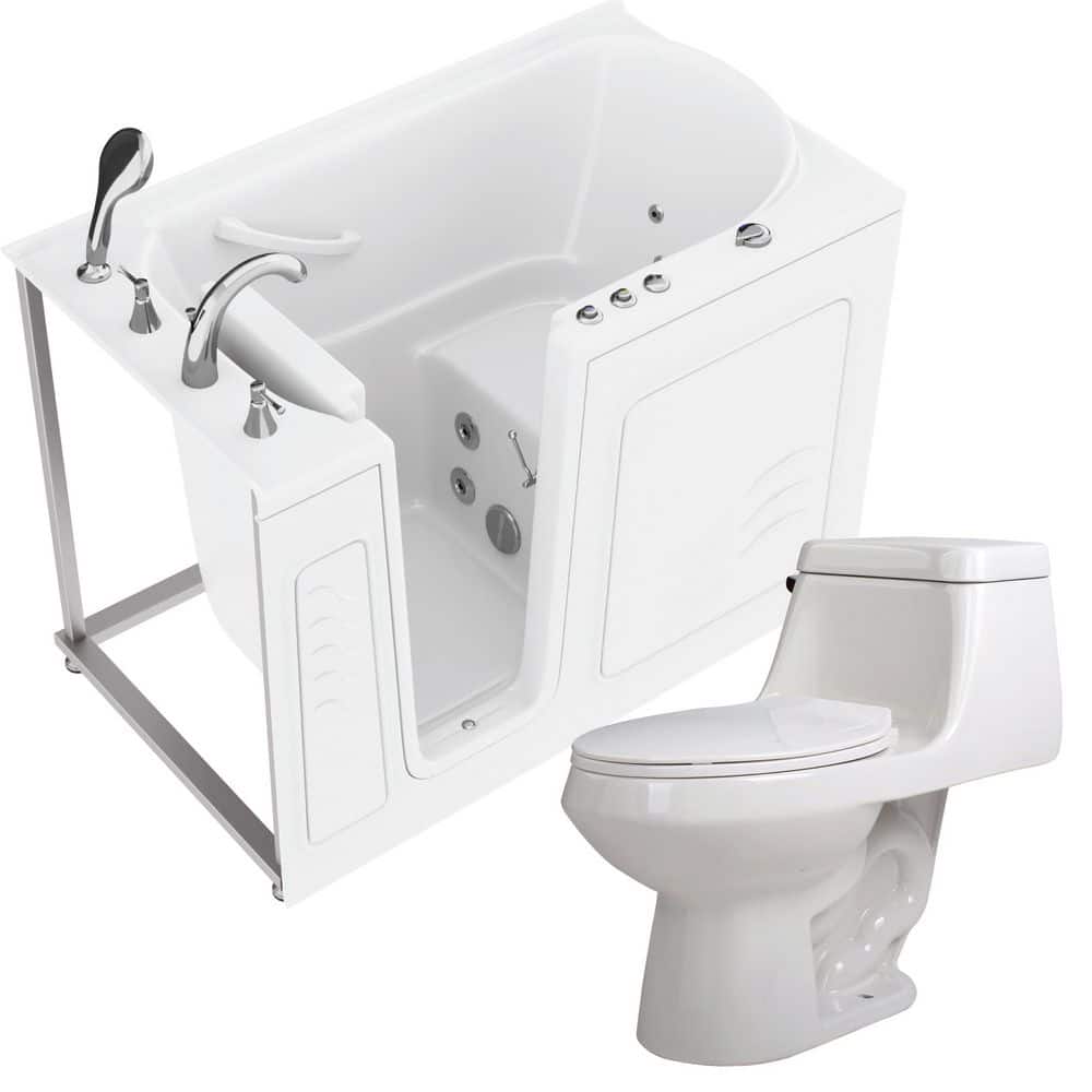 Universal Tubs HD Series 52 in. x 30 in. Left Drain Location Whirlpool ...