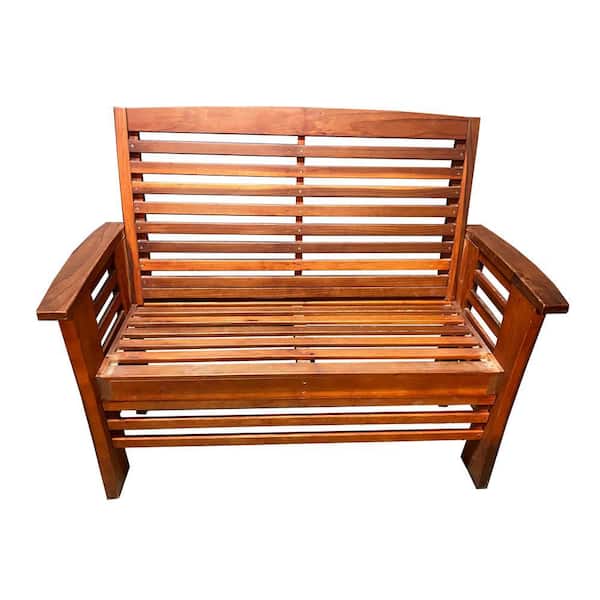 Best Redwood Garden 72 in. 4-Person Pacific Wood Outdoor Bench GBABC ...