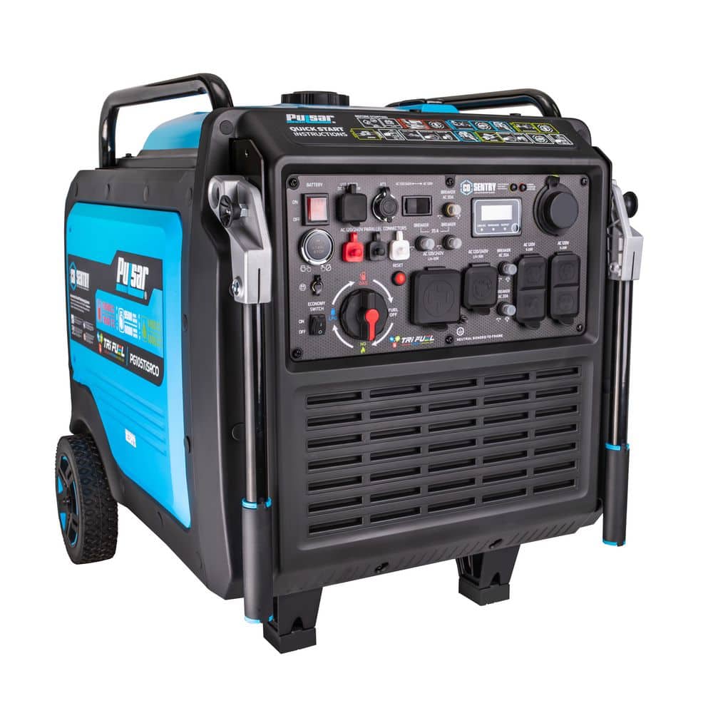Pulsar 10500-Watt Tri Fuel Inverter Push Start Generator Propane ...