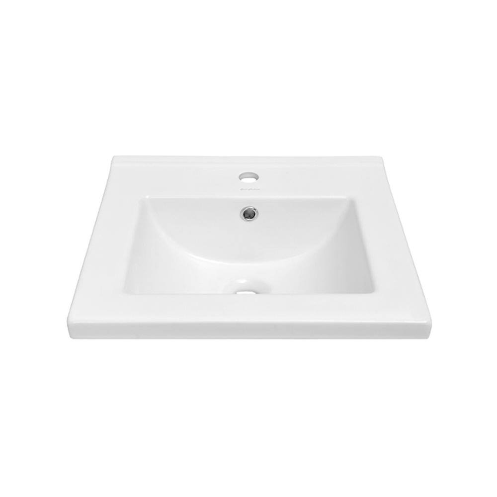 Swiss Madison 18.13 in. W x 18.13 in. D Ceramic Square Vanity Top in ...