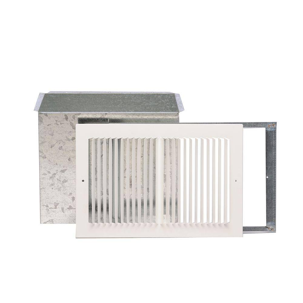 Williams 10 in. Rear Outlet Register with Boot and Damper for Electric ...
