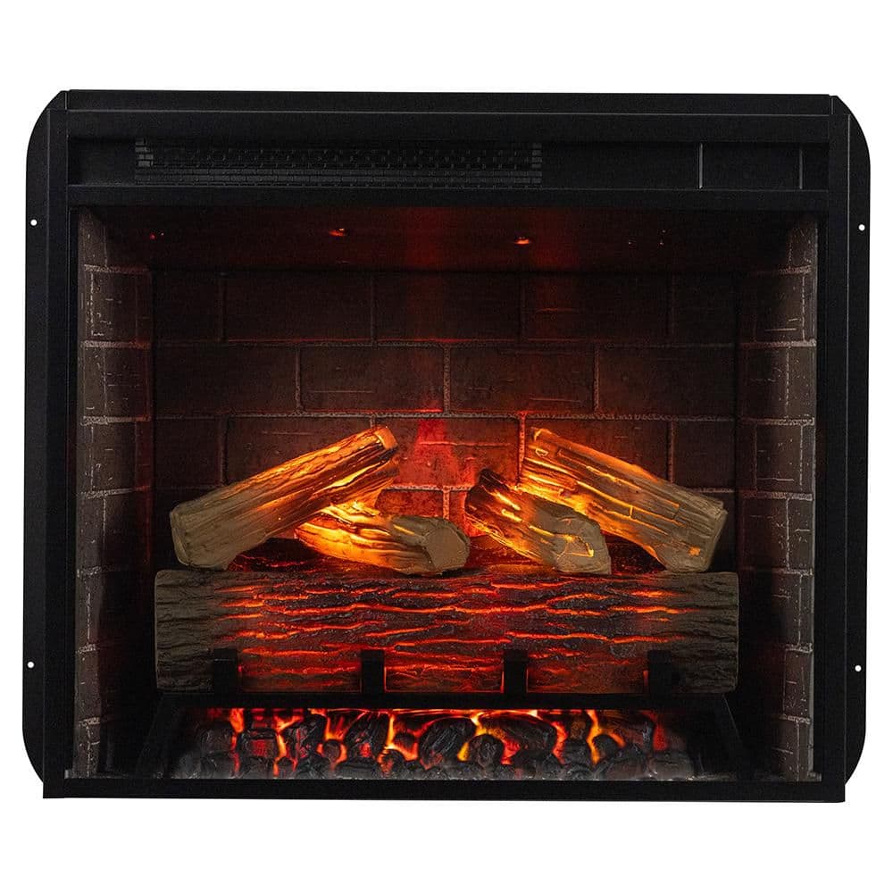 Modern Ember Uptown 28 in. Smart Electric Fireplace Insert Heater with Multi-Color Flames, Wi-Fi ...