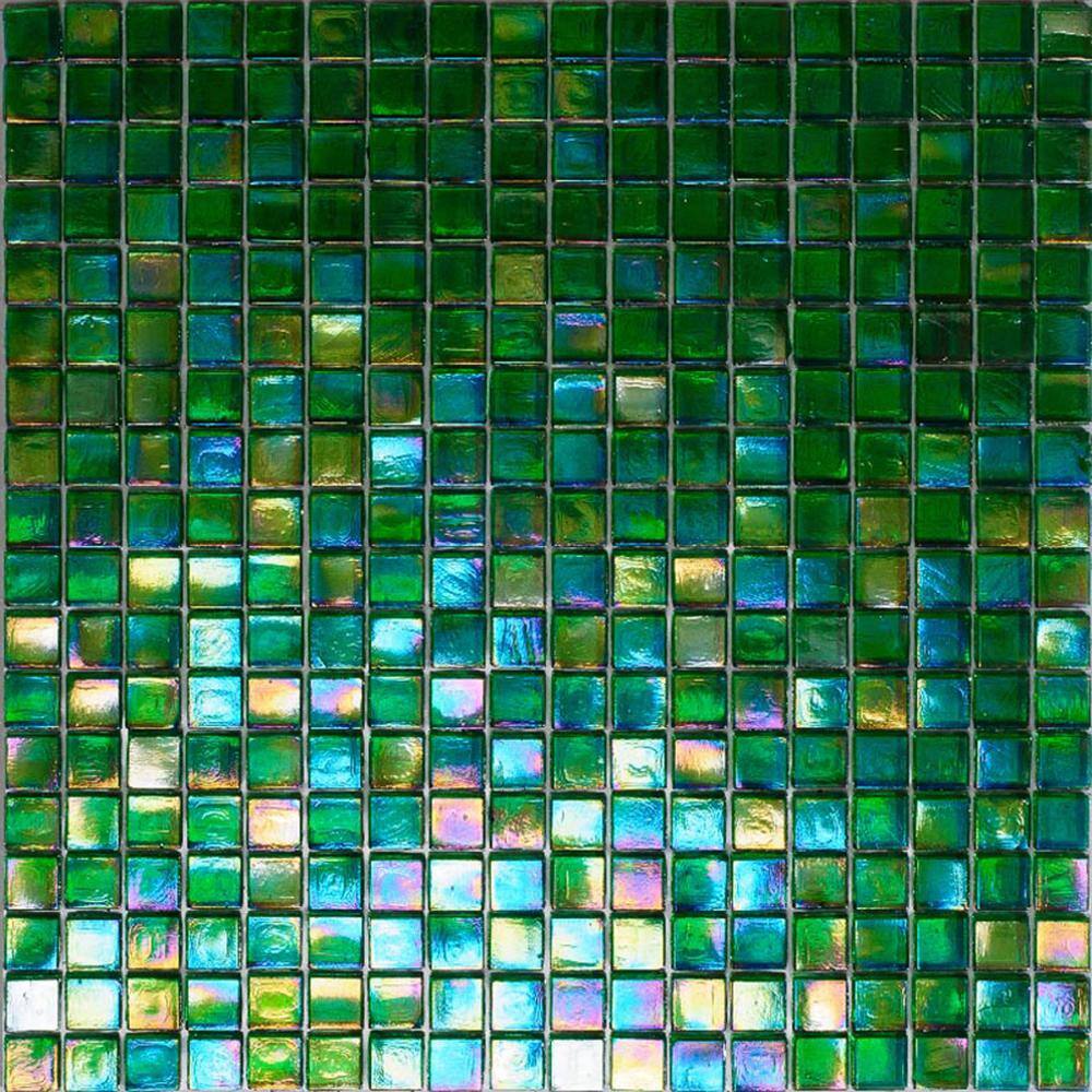 Apollo Tile Skosh 4" x 6" Glossy Emerald Green Glass Mosaic Uniform ...