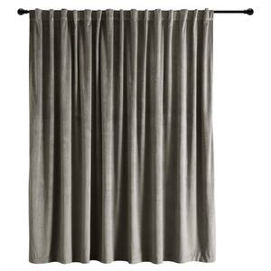 HOMEBOUTIQUE Prima Velvet 114 in. W x 84 in. L Solid Light Filtering ...