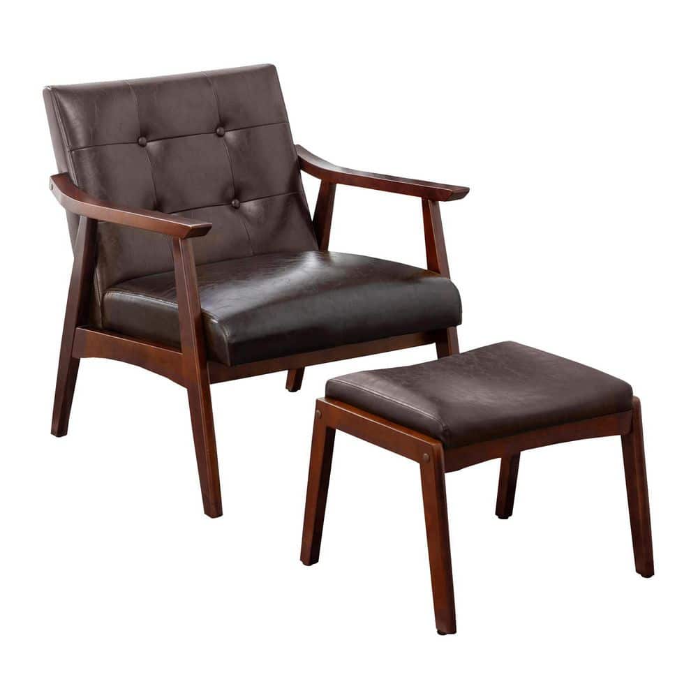 Convenience Concepts Take a Seat Natalie Espresso Faux Leather/Espresso ...