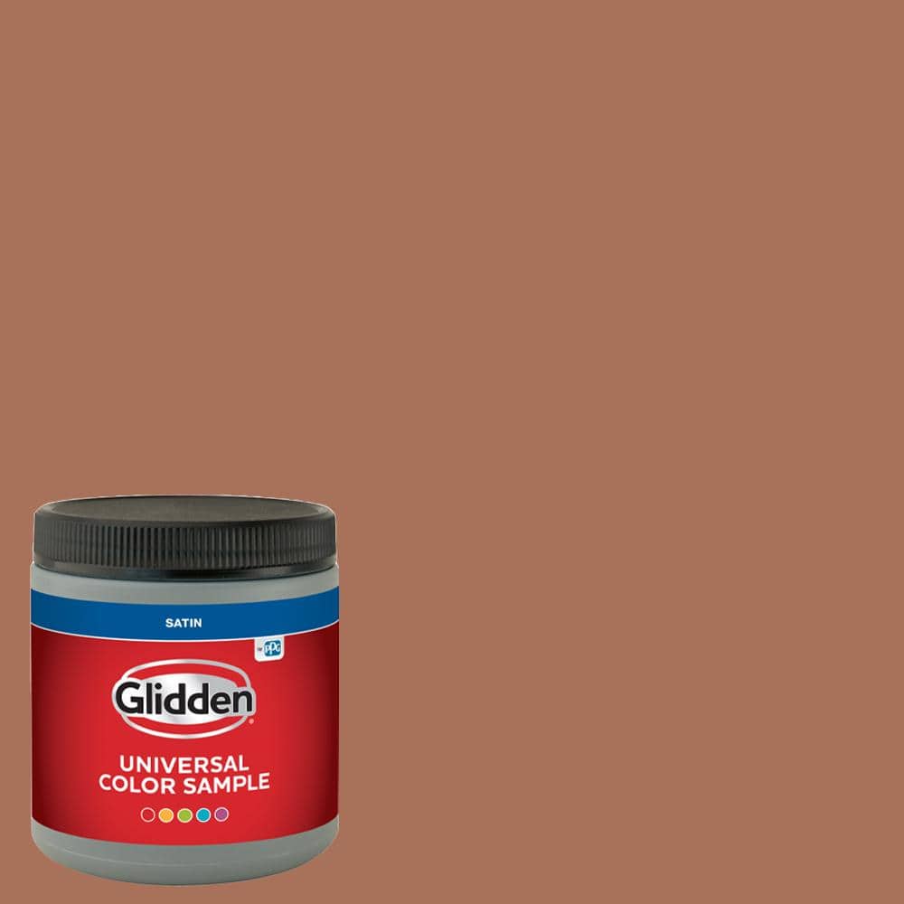 Glidden 8 oz. PPG1068-6 Nutmeg Satin Interior Paint Sample PPG1068-6P ...