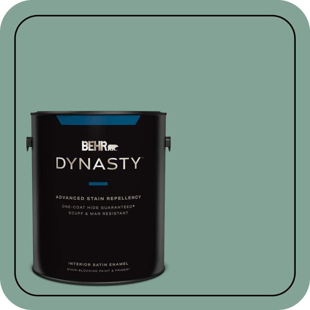 BEHR DYNASTY 1 gal. #470F-4 Aspen Aura Satin Enamel Interior Stain ...