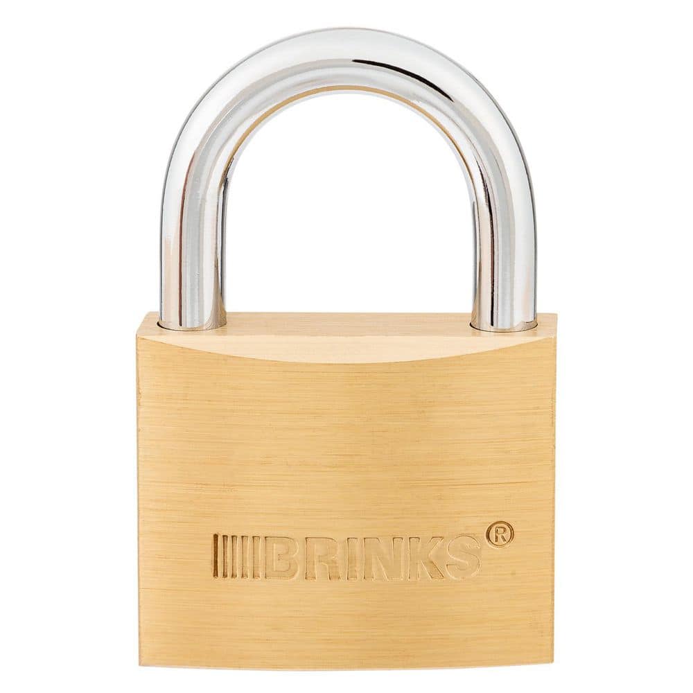 Brinks Commercial 2 in. Brass Keyed Padlock 671-50001 - The Home Depot
