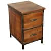 Rustic 2-Drawer Brown Filing Cabinet BRA47 - The Home Depot