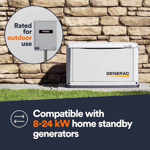Generac 100 Amp Service Rated 120/240 Single Phase NEMA 3R Smart ...