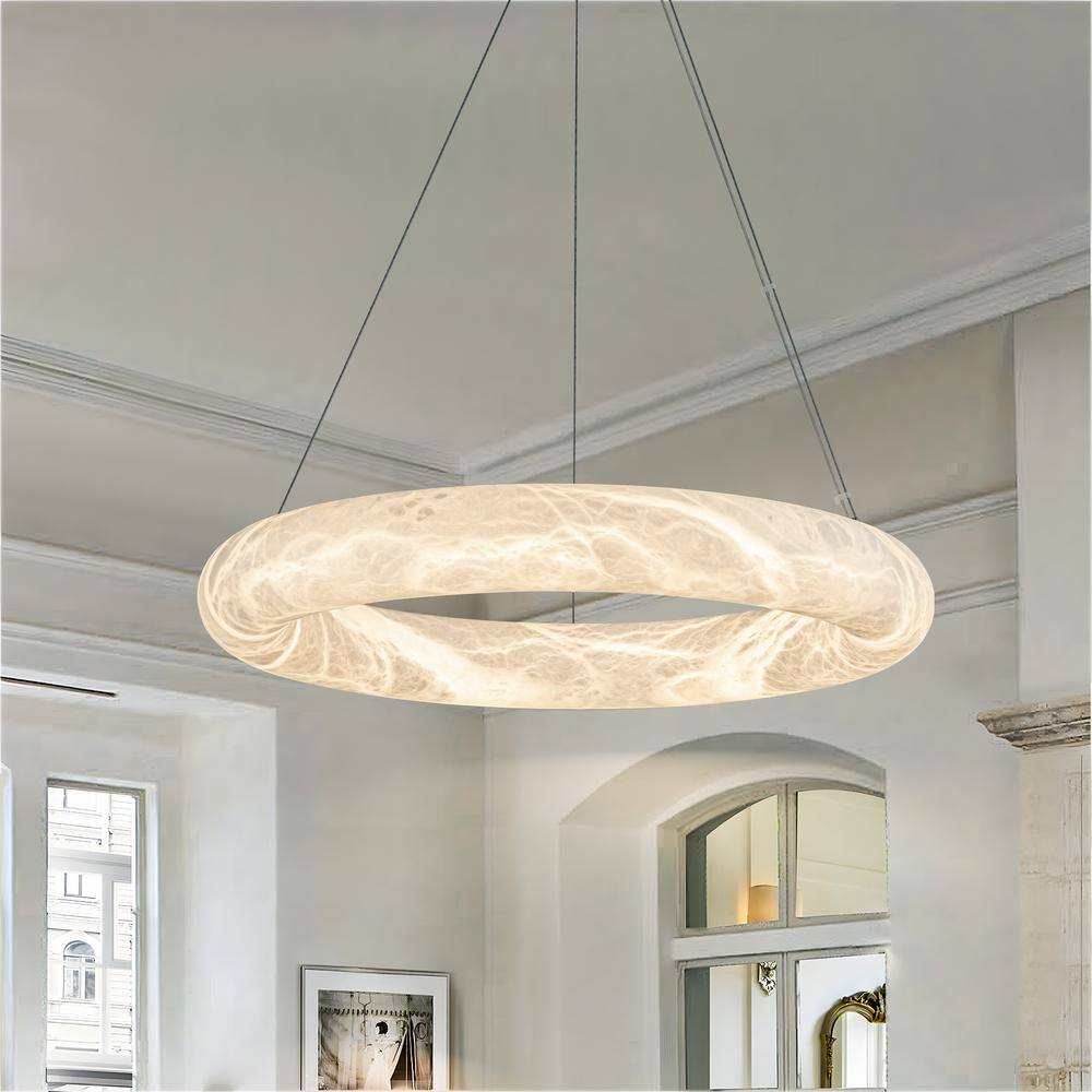 EDISLIVE Scarlett 1-Light 23.2 in. Contemporary Integrated LED Ring ...