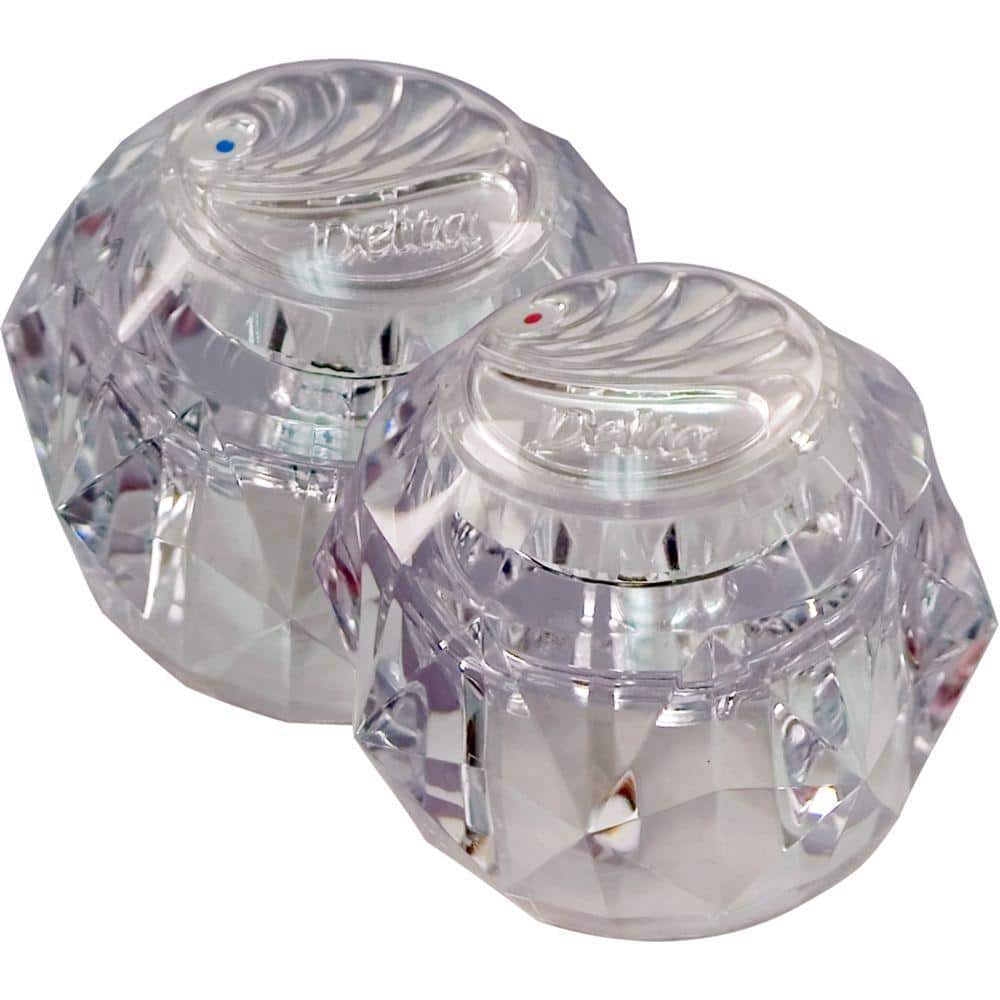 Delta H41A Clear Handles for Widespread Lavatory, Tub and Shower H41 ...