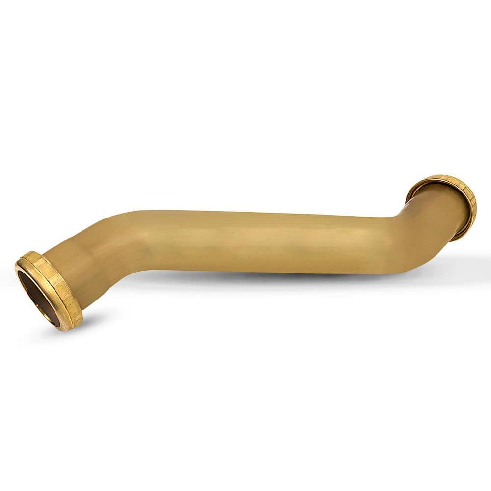 PLUMBFLEX 1-1/2 in. x 12 in. Brass Double Offset for Tubular Drain ...