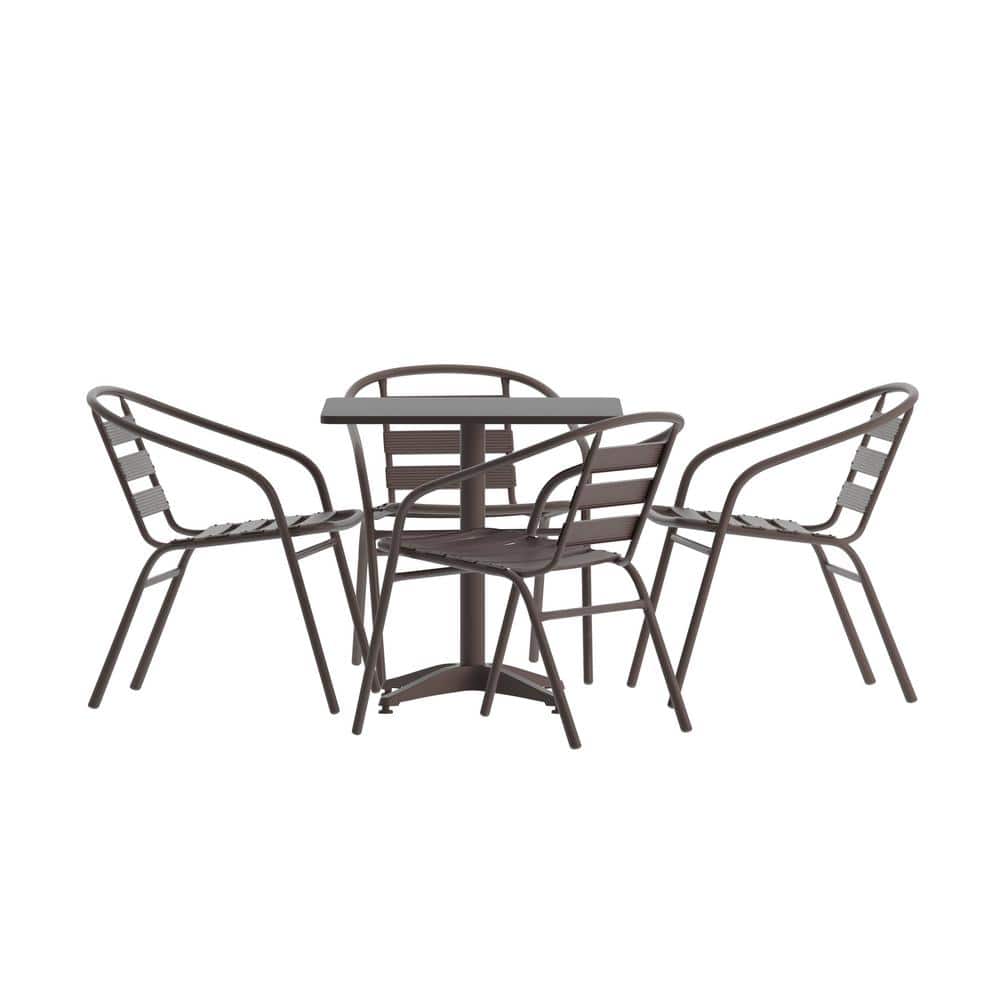 Carnegy Avenue 5-Piece Square Outdoor Dining Set CGA-TLH-526001-BR-HD ...