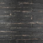 Merola Tile Retro Nero 2-3/4 in. x 23-1/2 in. Porcelain Floor and Wall ...