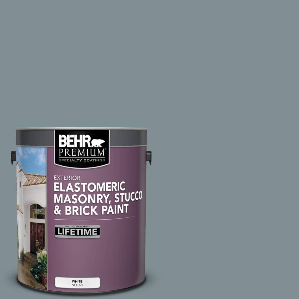 BEHR PREMIUM 1 gal. #740F-4 Dark Storm Cloud Elastomeric Masonry ...