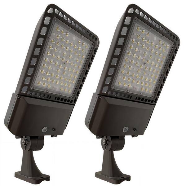 KOAOEIRS 1500-Watt Equivalent Bronze Integrated LED Parking Lot Area ...