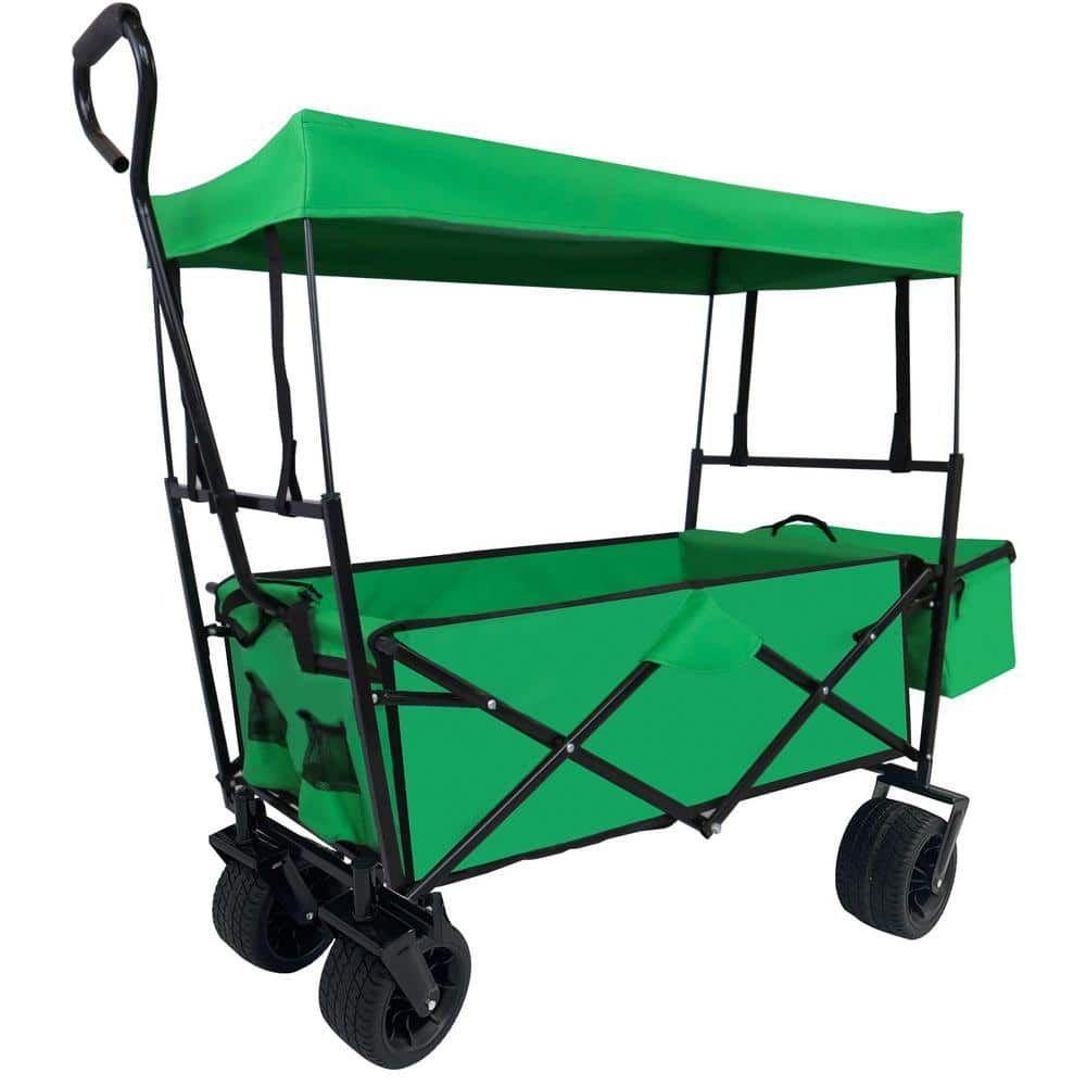 maocao hoom 6.5 Cu.Ft. Steel Garden Cart in Green SFW115013 - The Home ...