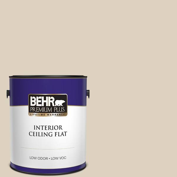 BEHR PREMIUM PLUS 1 gal. #PPU7-10 Roman Plaster Ceiling Flat Interior ...