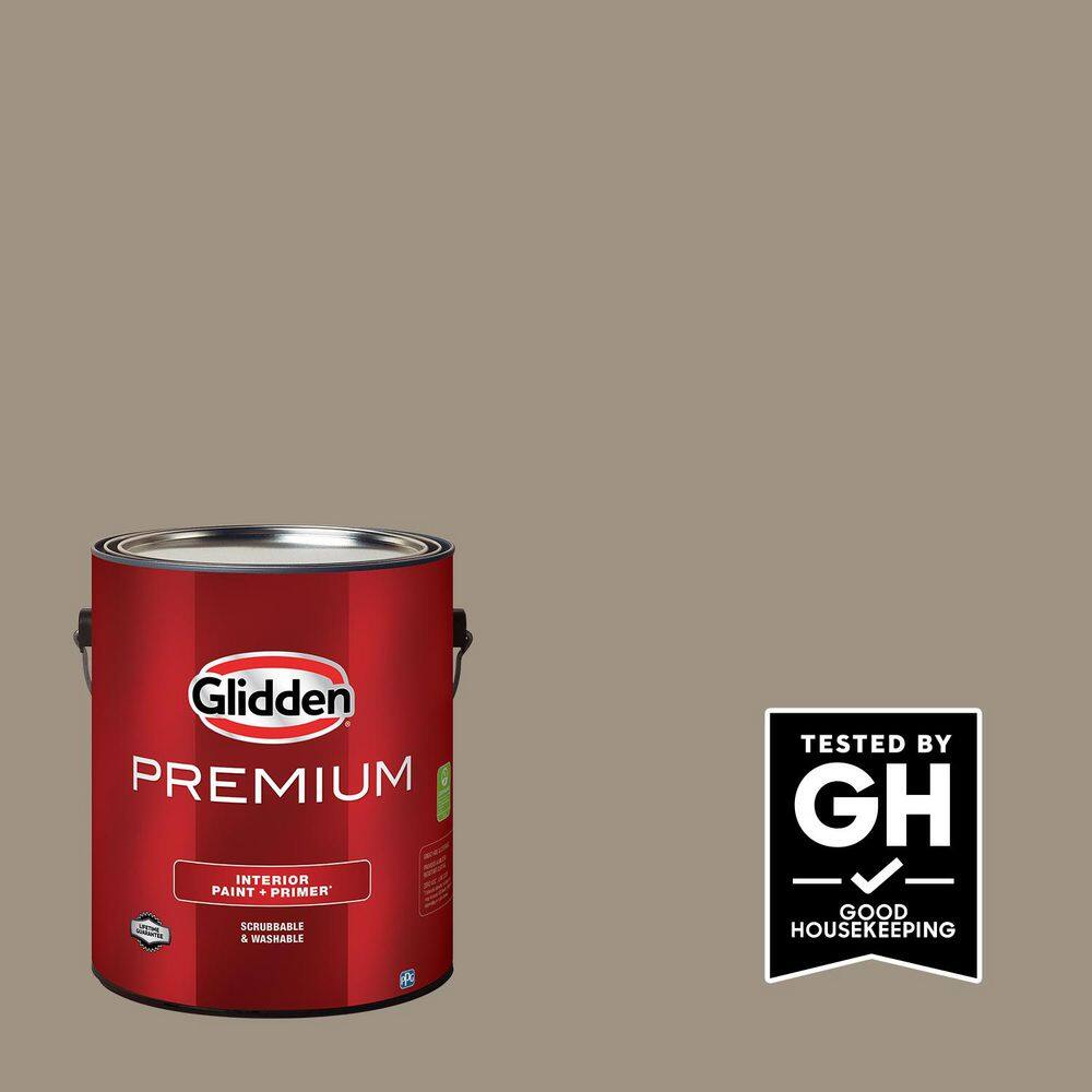 Glidden Premium 1 gal. PPG1023-5 Stone Gray Semi-Gloss Interior Latex ...