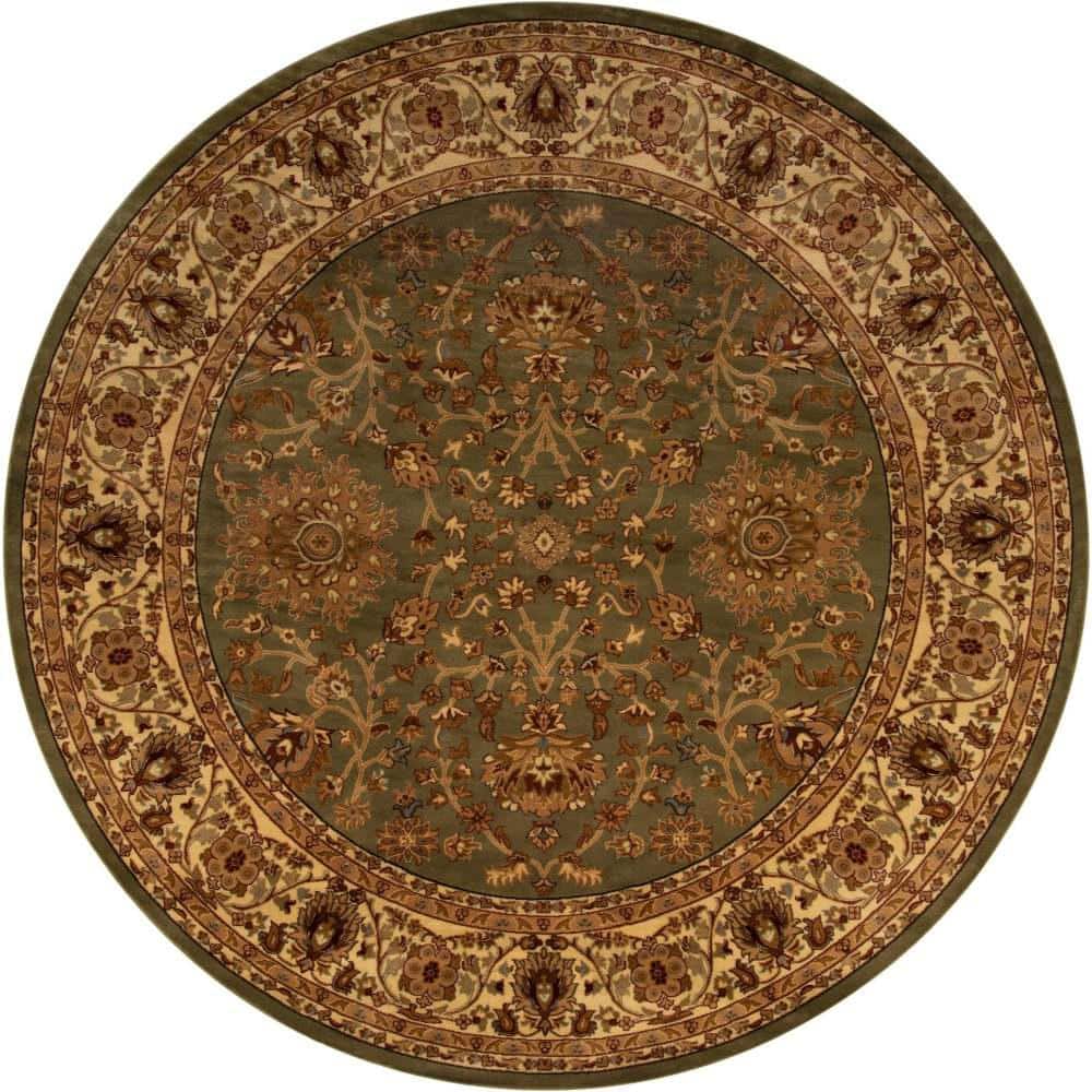 Unique Loom Voyage St. Florence Light Green 13' 0 x 13' 0 Area Rug ...