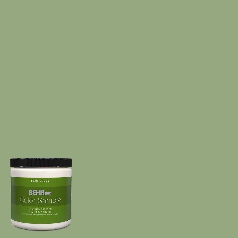 BEHR PREMIUM PLUS 8 oz. #M380-5 Hillside Grove Semi-Gloss Interior ...