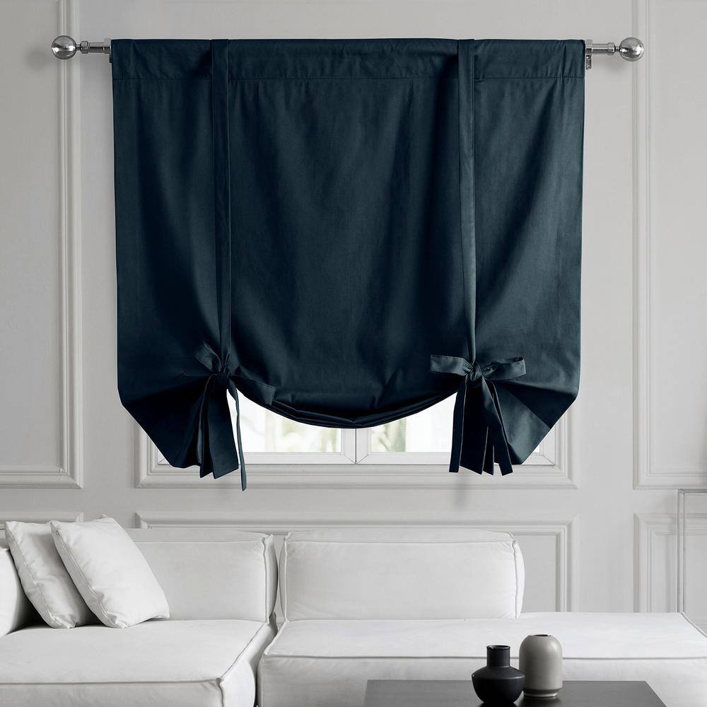 Exclusive Fabrics & Furnishings Polo Navy Blue Solid Cotton 46 in. W x ...