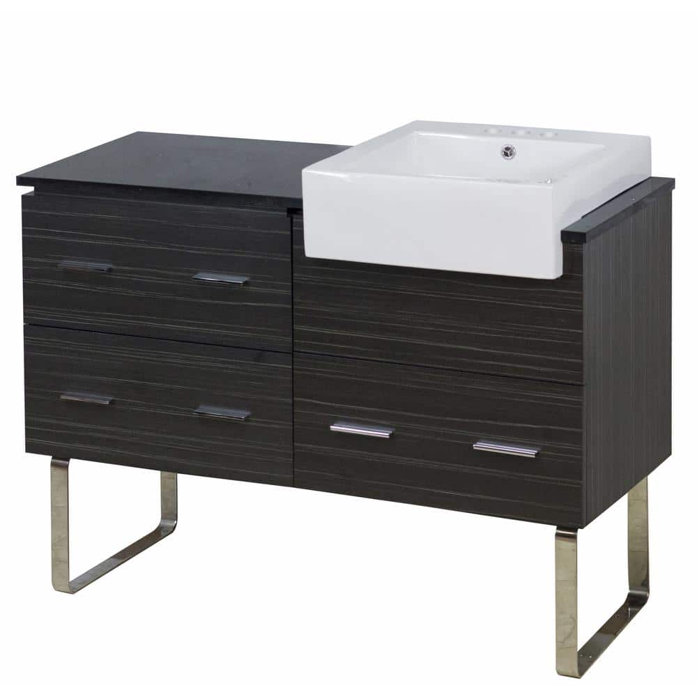 16-Gauge-Sinks 48.75 in. W x 19 in. D Bath Vanity in Dawn Grey with ...