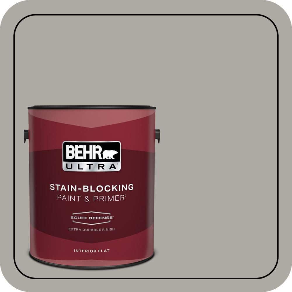 BEHR ULTRA 1 gal. #PPU24-10 Downtown Gray Extra Durable Flat Interior ...