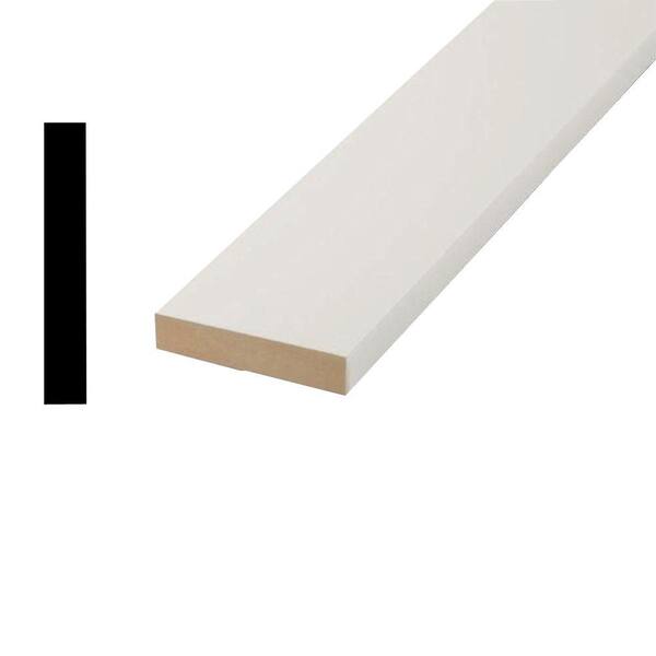 FINISHED ELEGANCE 11/16 in. x 3-3/4 in. Painted MDF S4S Board Moulding ...