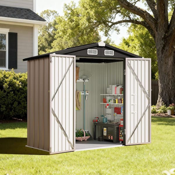 Reviews for Sizzim 5.5 ft. W x 3 ft. D Metal Recycling Storage Shed ...