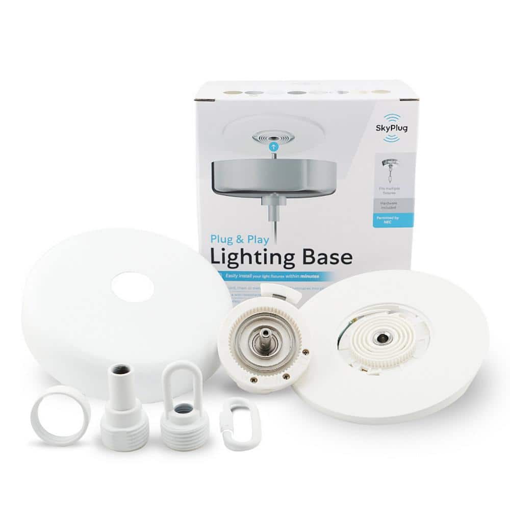 Reviews for SkyPlug 5 in. Matte White Plug and Play Lighting Base - Carina | Pg 4 - The Home Depot