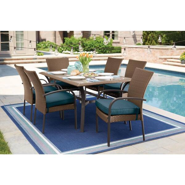 Reviews for Hampton Bay Corranade 7-Piece Wicker Outdoor Dining Set ...