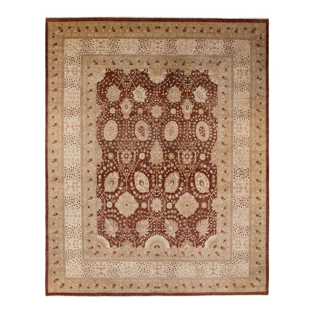 Chloe & Olivia Home Brown 8 ft. 3 in. x 10 ft. 4 in. Mogul Hand-Knotted ...