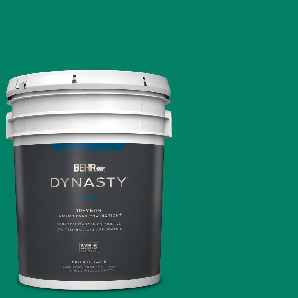 BEHR DYNASTY 5 gal. #480B-6 Treasure Isle Satin Enamel Exterior Stain ...