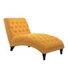 Handy Living Cara Snuggler Mustard Yellow Linen Tufted Chaise Lounge ...