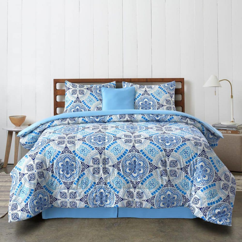 LDC LUX DECOR COLLECTION 5-Piece Medium Warmth Reversible Aztec Sky ...