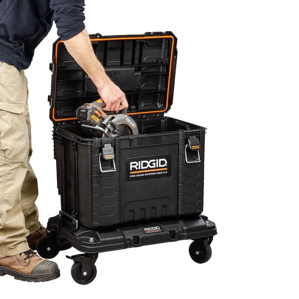RIDGID Dolly 24 in. x 18 in. Black Modular Tool Cart 262824 - The Home ...