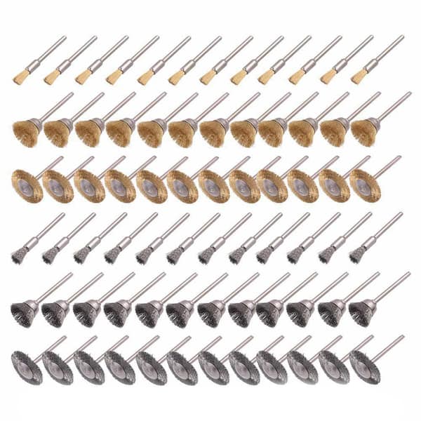 Wire Brush Set for Drill 9Pcs Coarse Crimped Carbon Steel Abrasive ...