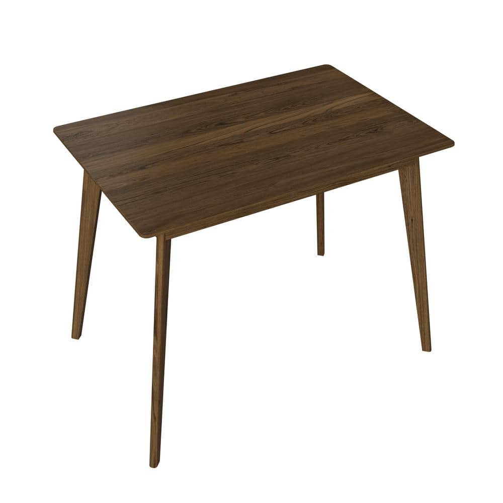 Handy Living Trieu Wood Rectangular Dining Table with Walnut Finish ...