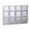 Clearly Secure 31 in. x 21.25 in. x 3.125 in. Frameless Wave Pattern ...