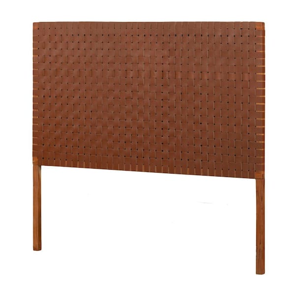 South Shore Balka Brown Woven Leather Queen Headboard 13750 The Home