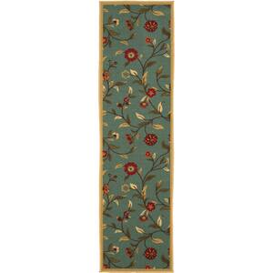 Ottomanson Ottohome Collection Non-Slip Rubberback Floral Leaves 2x5 ...